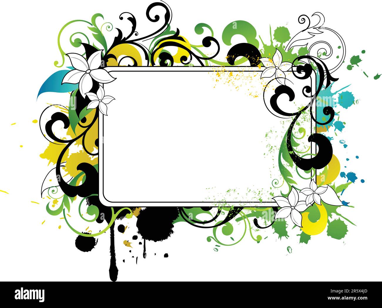 illustration drawing of floral background Stock Vector Image & Art - Alamy