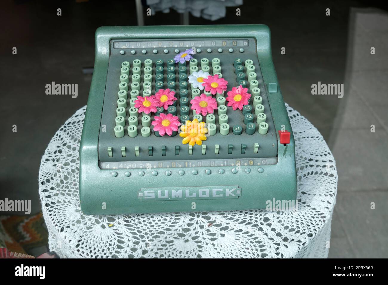 Old Vintage Sumlock Calculator Stock Photo - Alamy