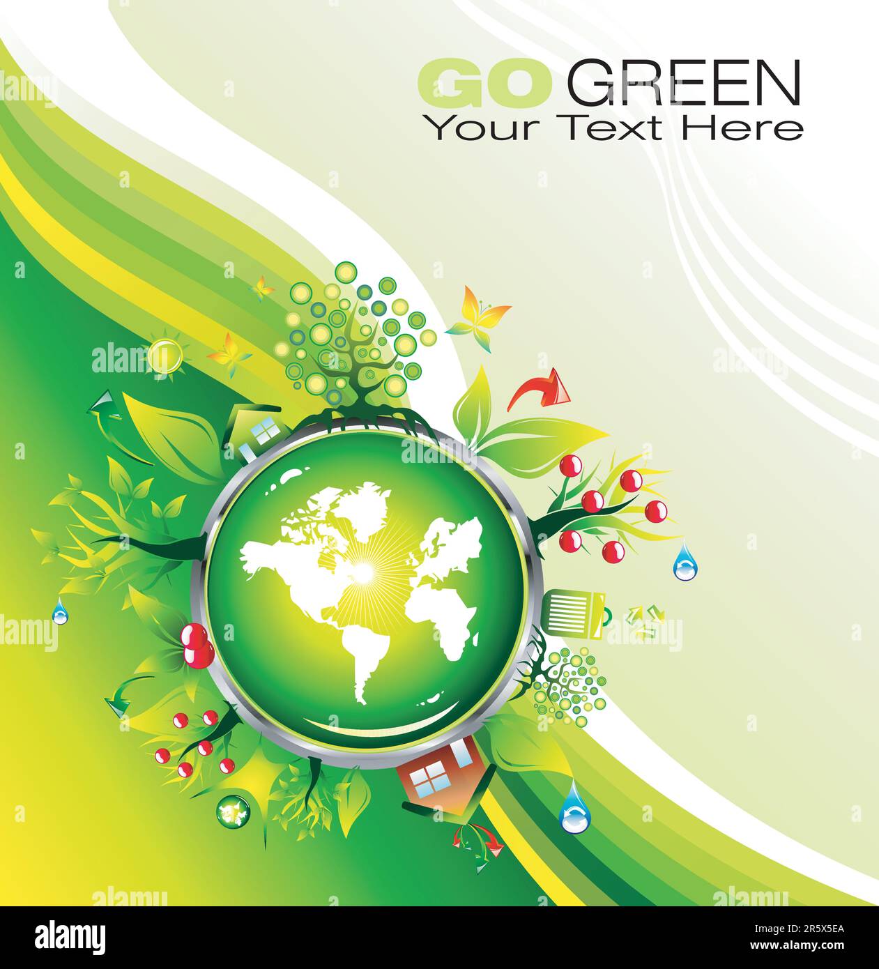 Environmental and recycle Card template Stock Vector Image & Art - Alamy