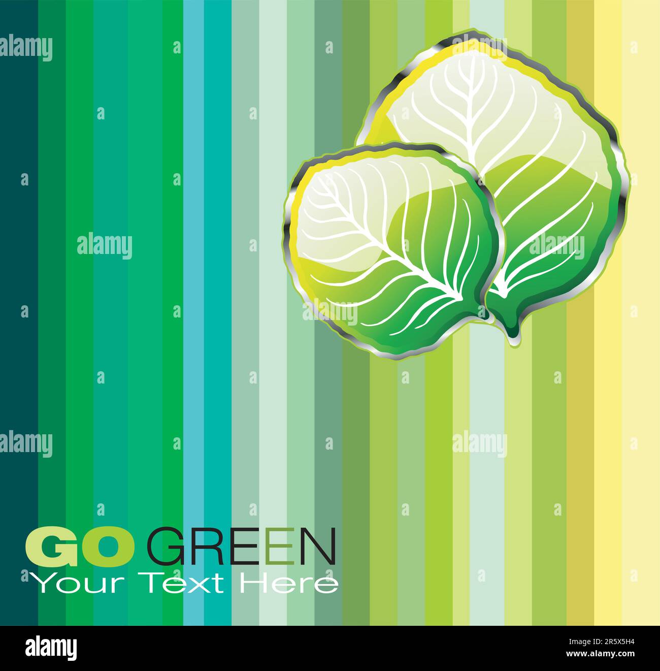Go Green Environmet Style Card Background Stock Vector Image & Art - Alamy