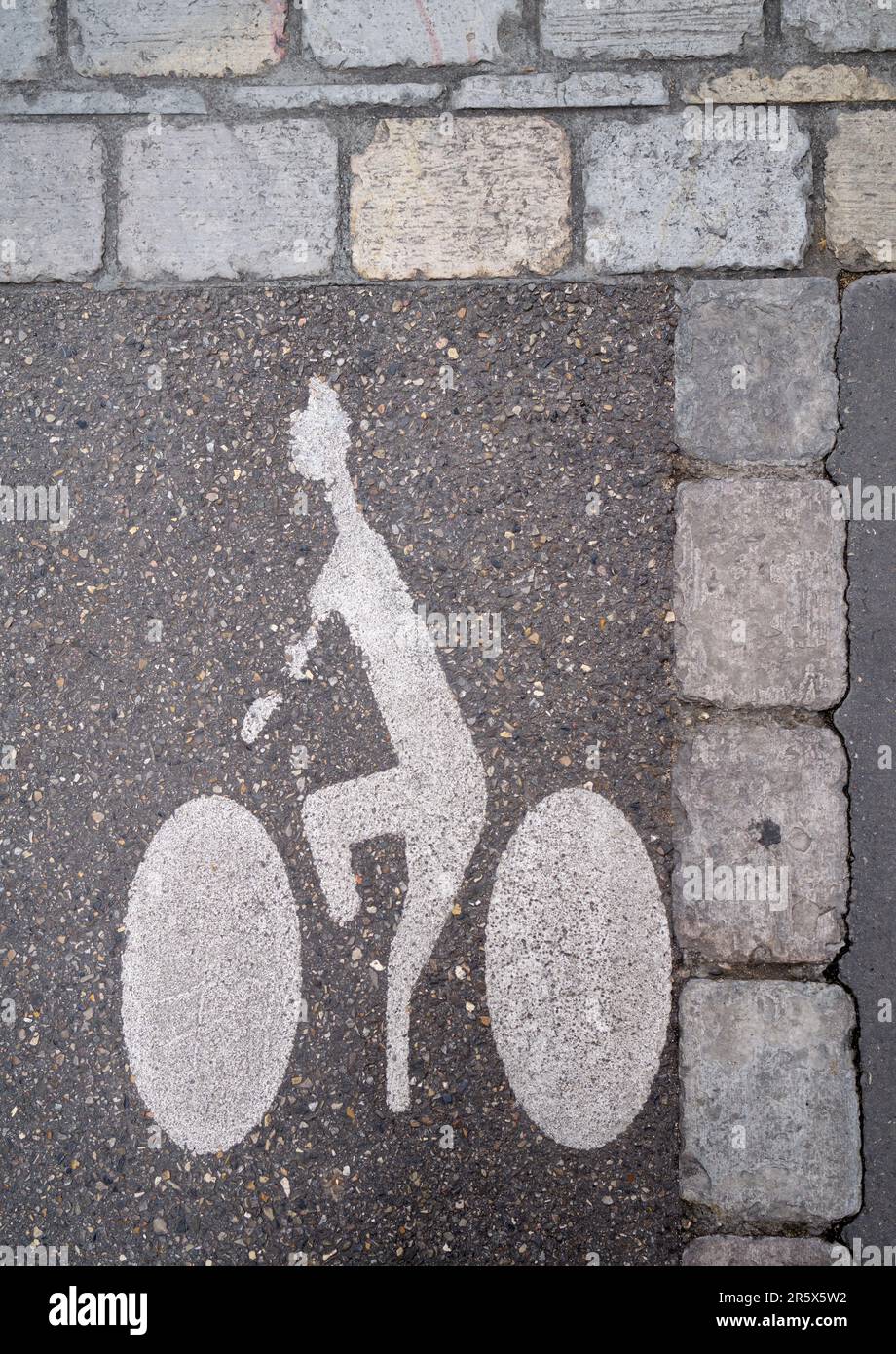Cycle Path Logo Painted on street in Aix En Provence France Stock Photo ...
