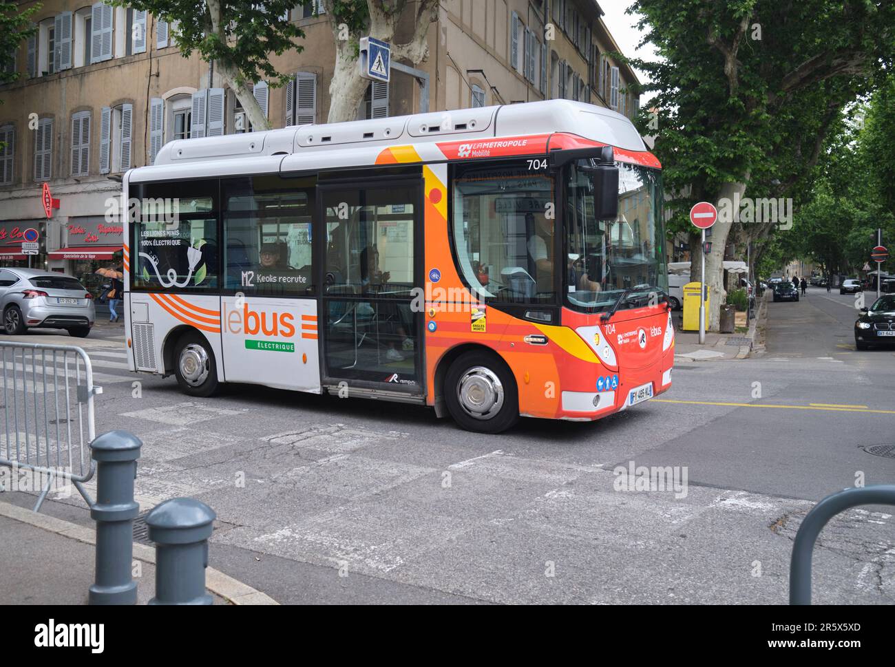 Electric Bus (Le Bus Electrique) in Aix En Provence France Stock Photo ...