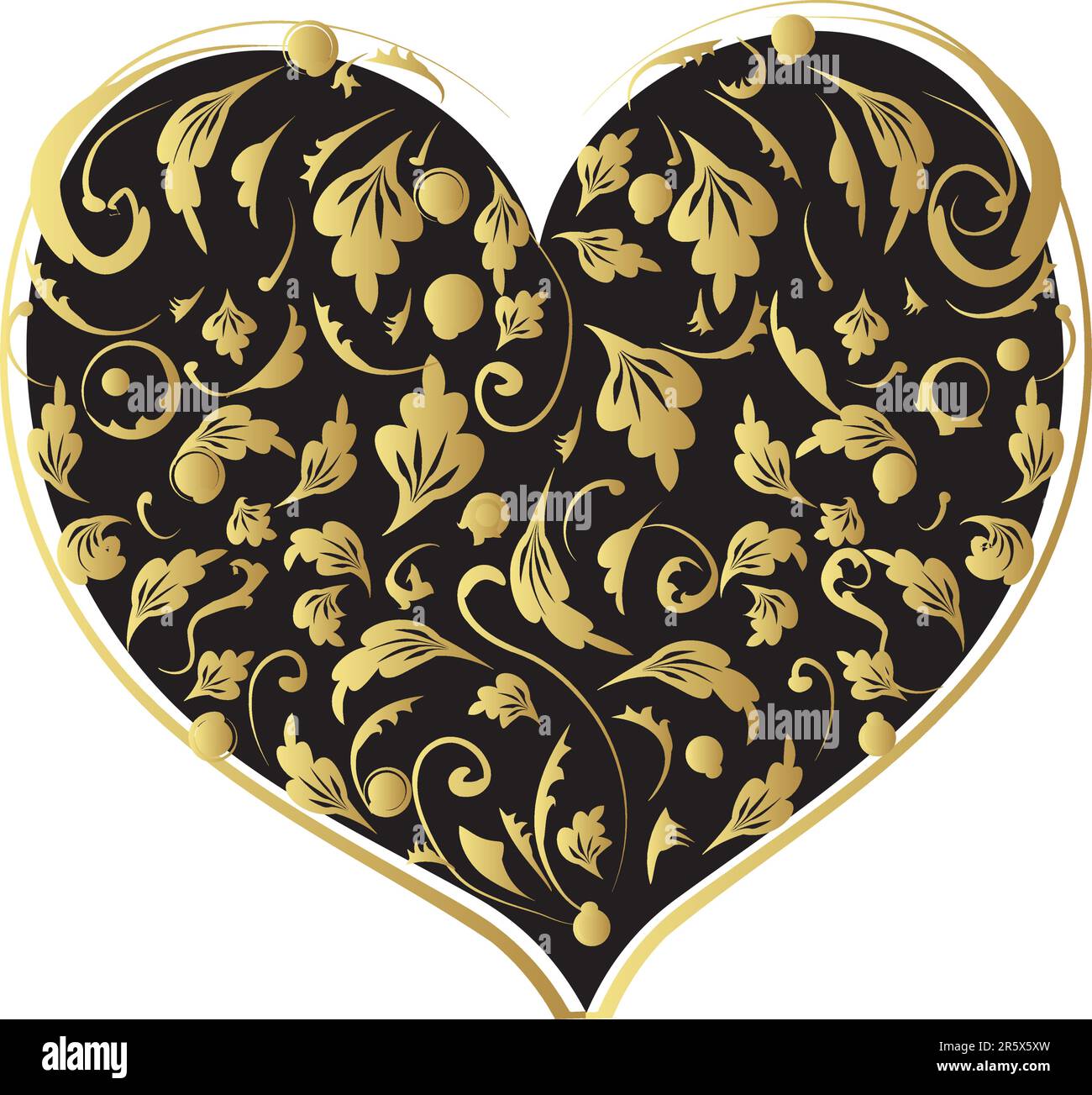 Floral heart shape for your design Stock Vector Image & Art - Alamy