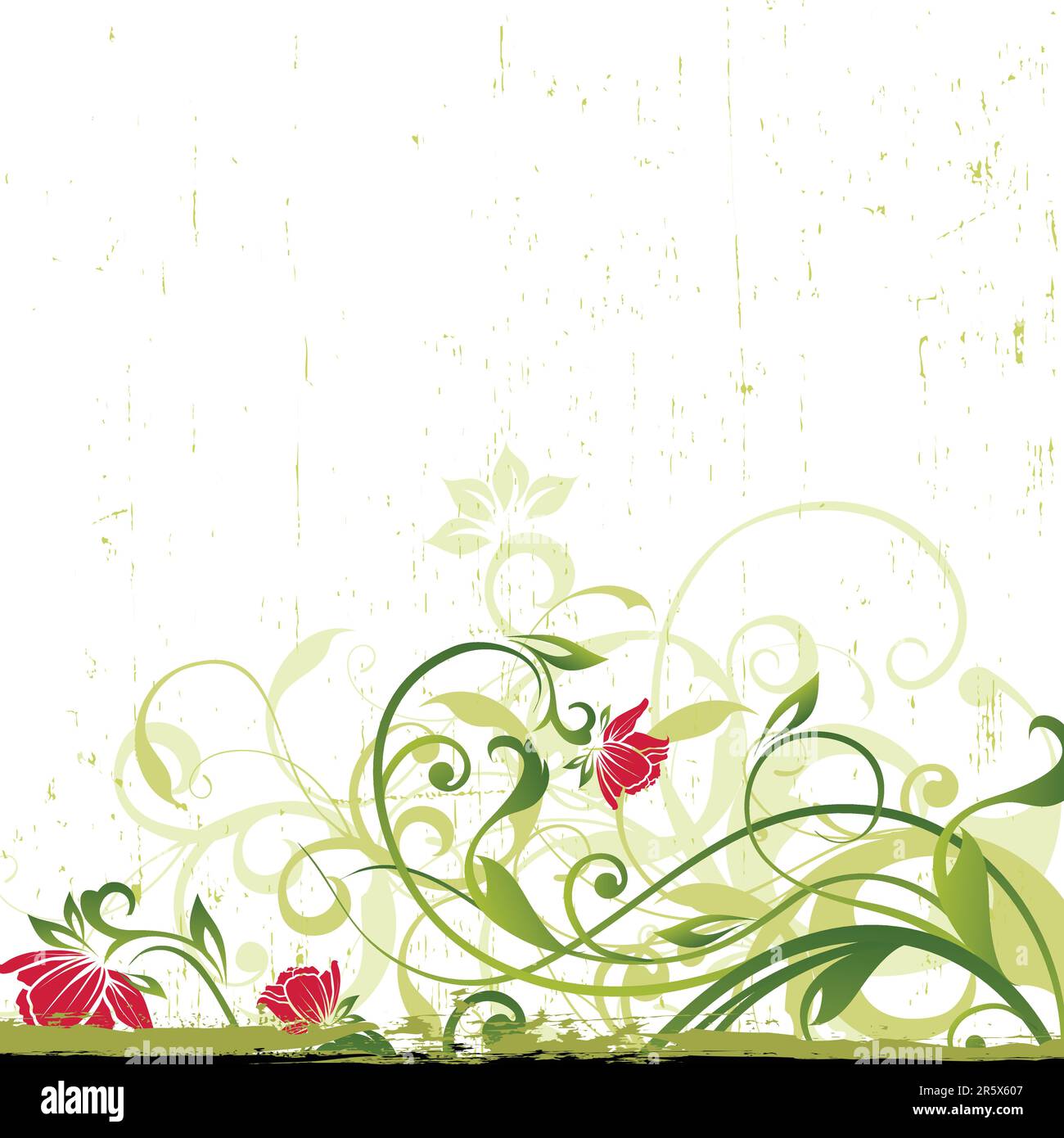 illustration drawing of floral background Stock Vector Image & Art - Alamy