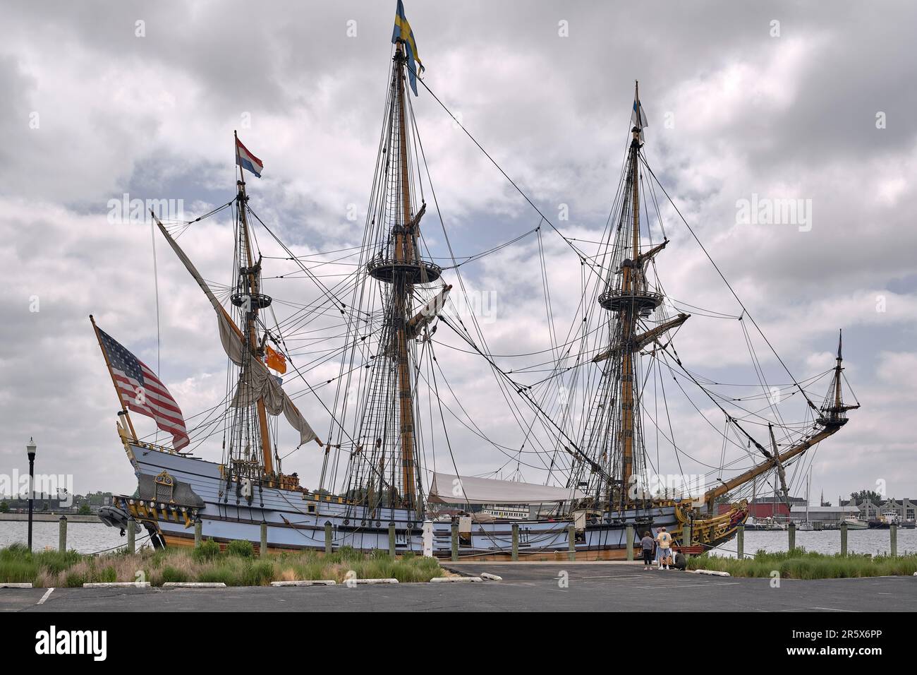 Replica ship Kalmar Nyckel of Wilmington, Delaware, docked during a ...