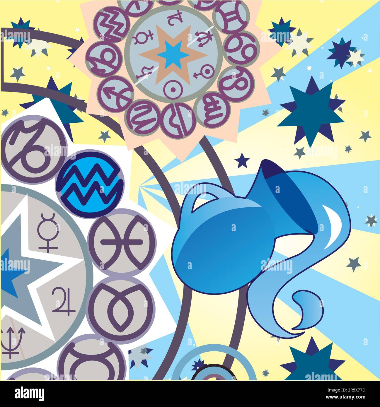 vector illustration of zodiac signs Stock Vector Image & Art - Alamy