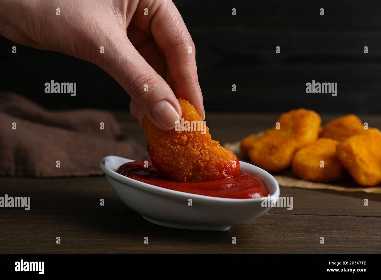 Chicken nugget dipping hi-res stock photography and images - Alamy