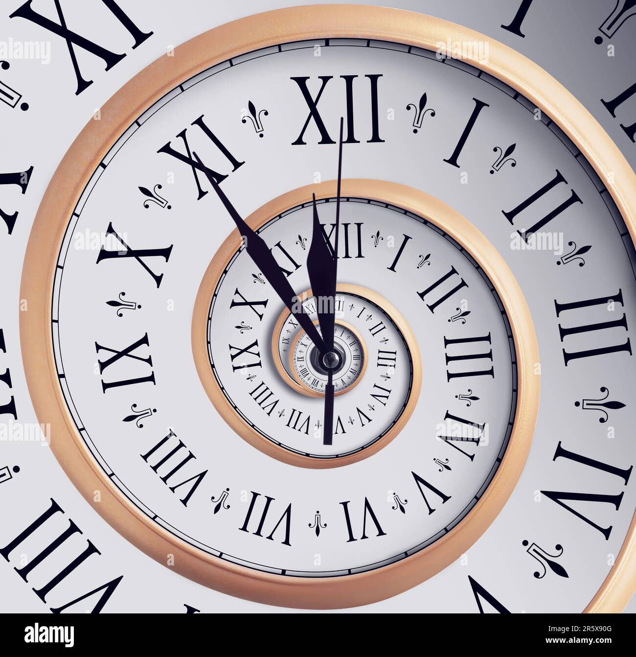 Infinity and other time related concepts. Clock hands and twisted hour ...