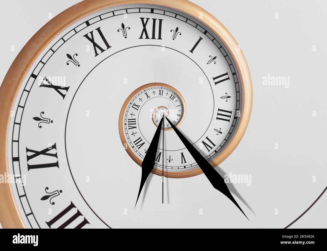 Infinity and other time related concepts. Clock hands and twisted hour ...