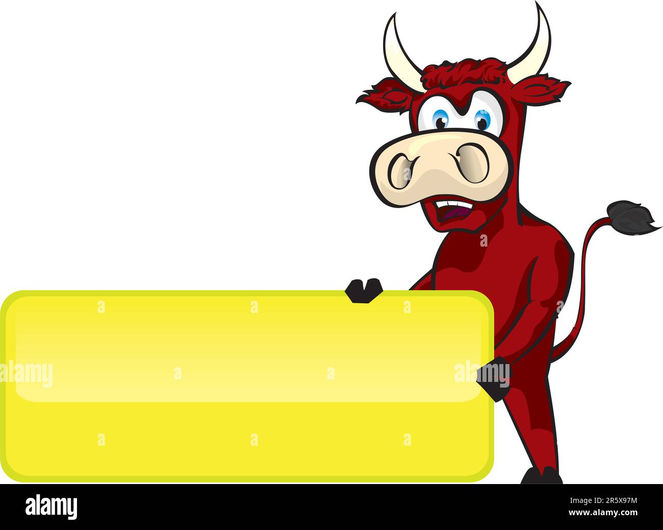 Red bull with banner Stock Vector Image & Art - Alamy