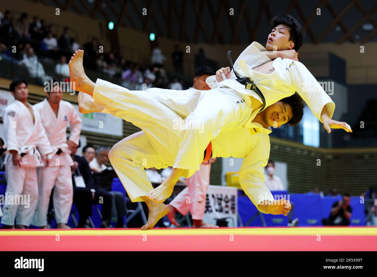 Yokkaichi City Gymnasium, Mie, Japan. 4th June, 2023. (Top-Bottom) Shusuke Uchimura, Yoshiaki ...
