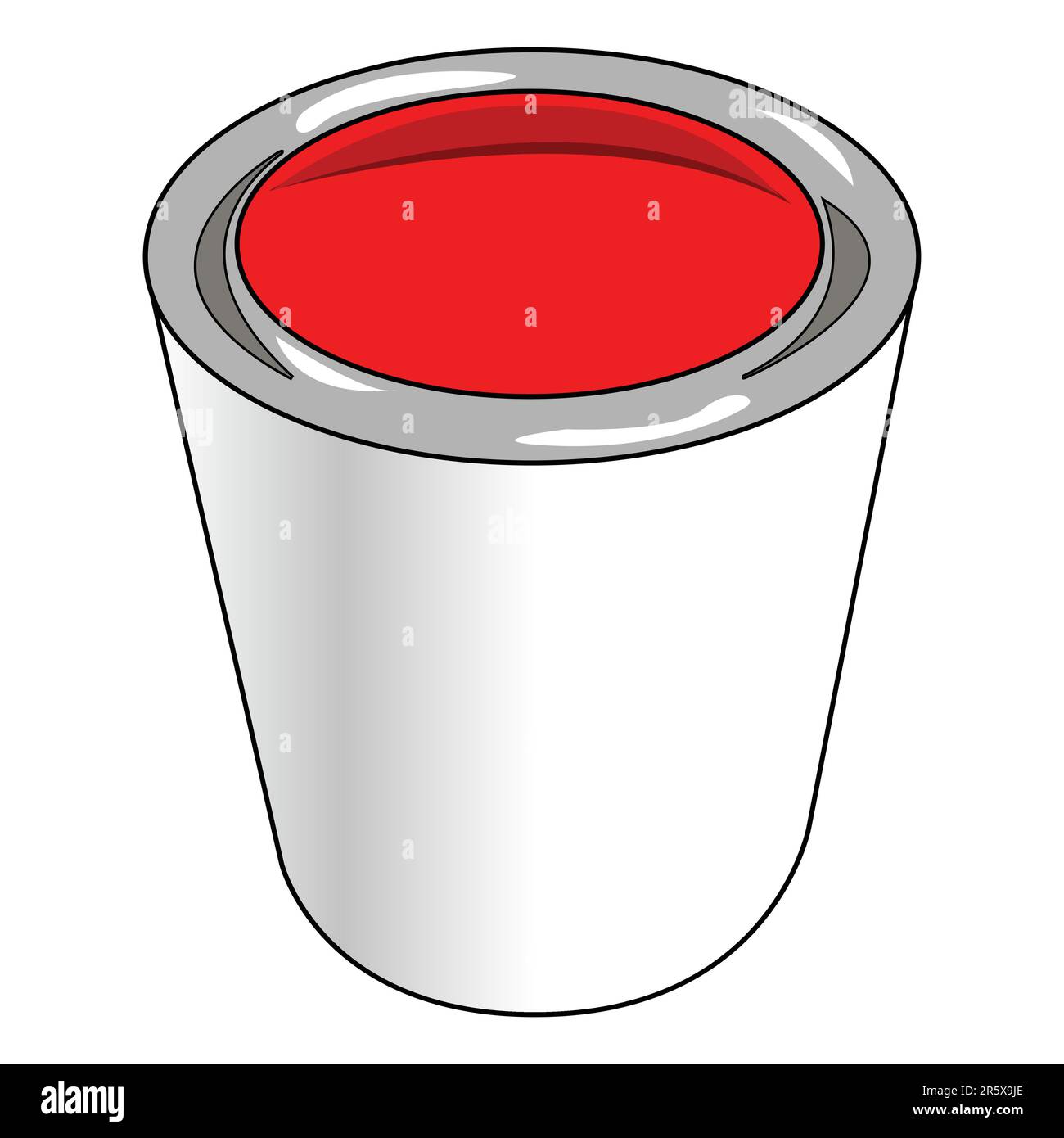 Red ink can isolated over white background Stock Vector Image & Art - Alamy