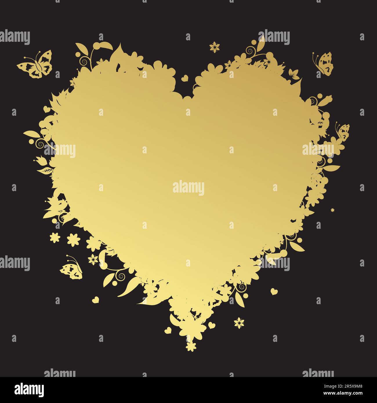 Floral heart shape for your design Stock Vector Image & Art - Alamy