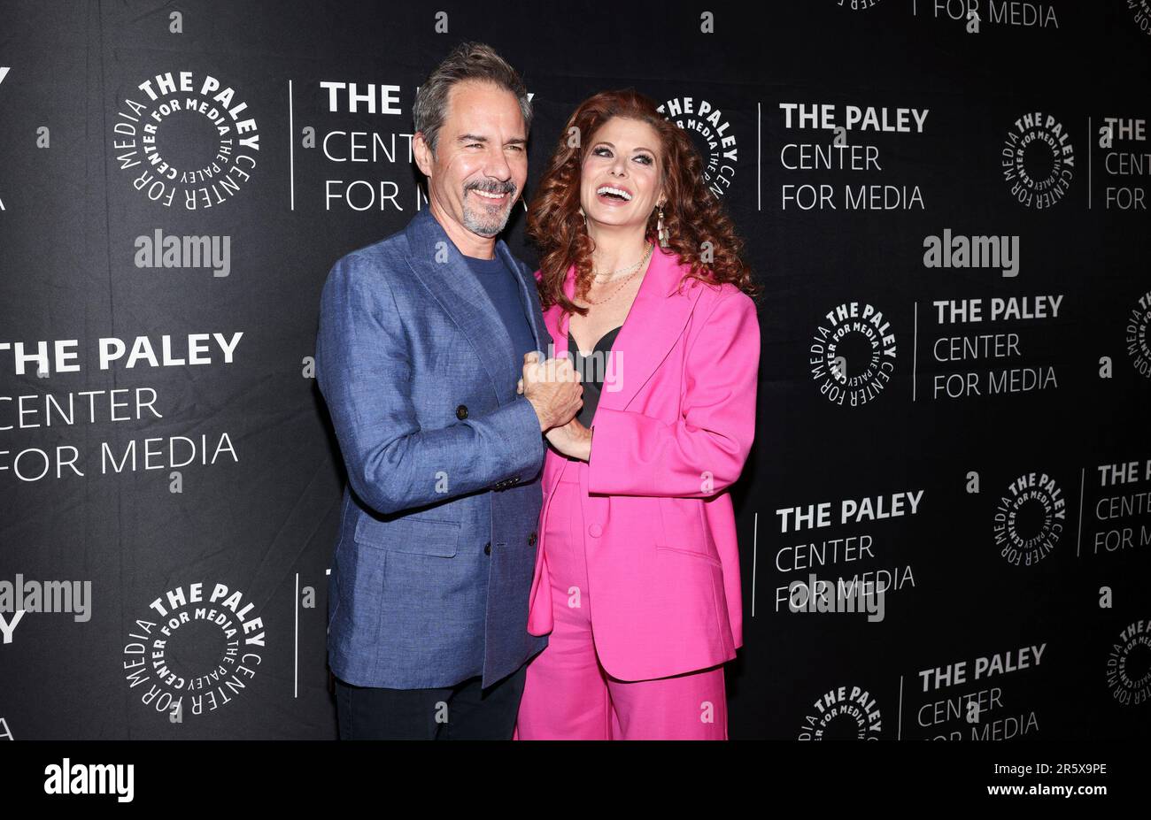 Eric McCormack, left, and Debra Messing attend the "Will & Grace" 25th ...