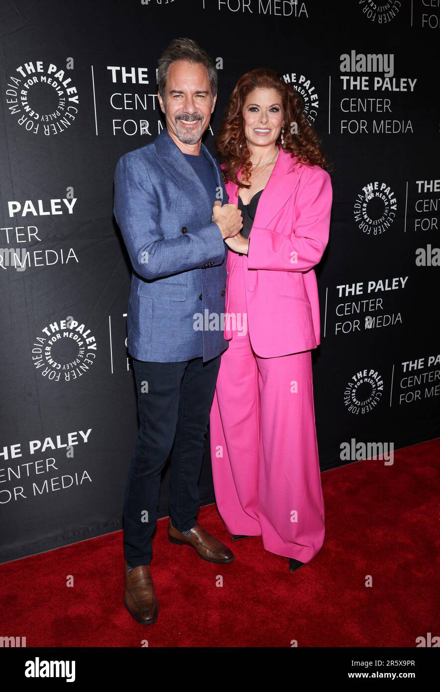 Eric McCormack, left, and Debra Messing attend the "Will & Grace" 25th ...