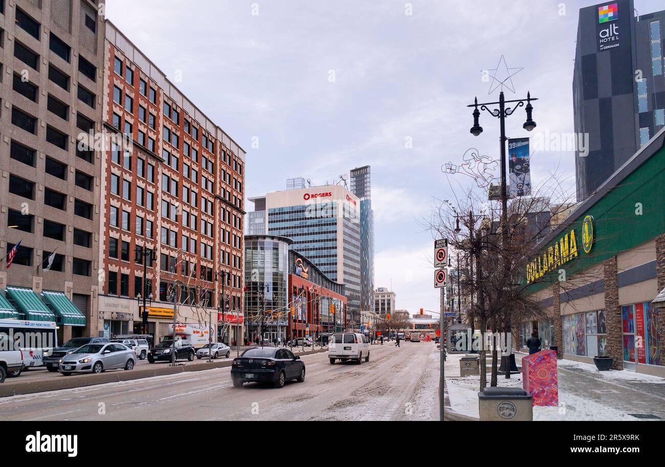 Portage avenue downtown winnipeg manitoba hi-res stock photography and ...