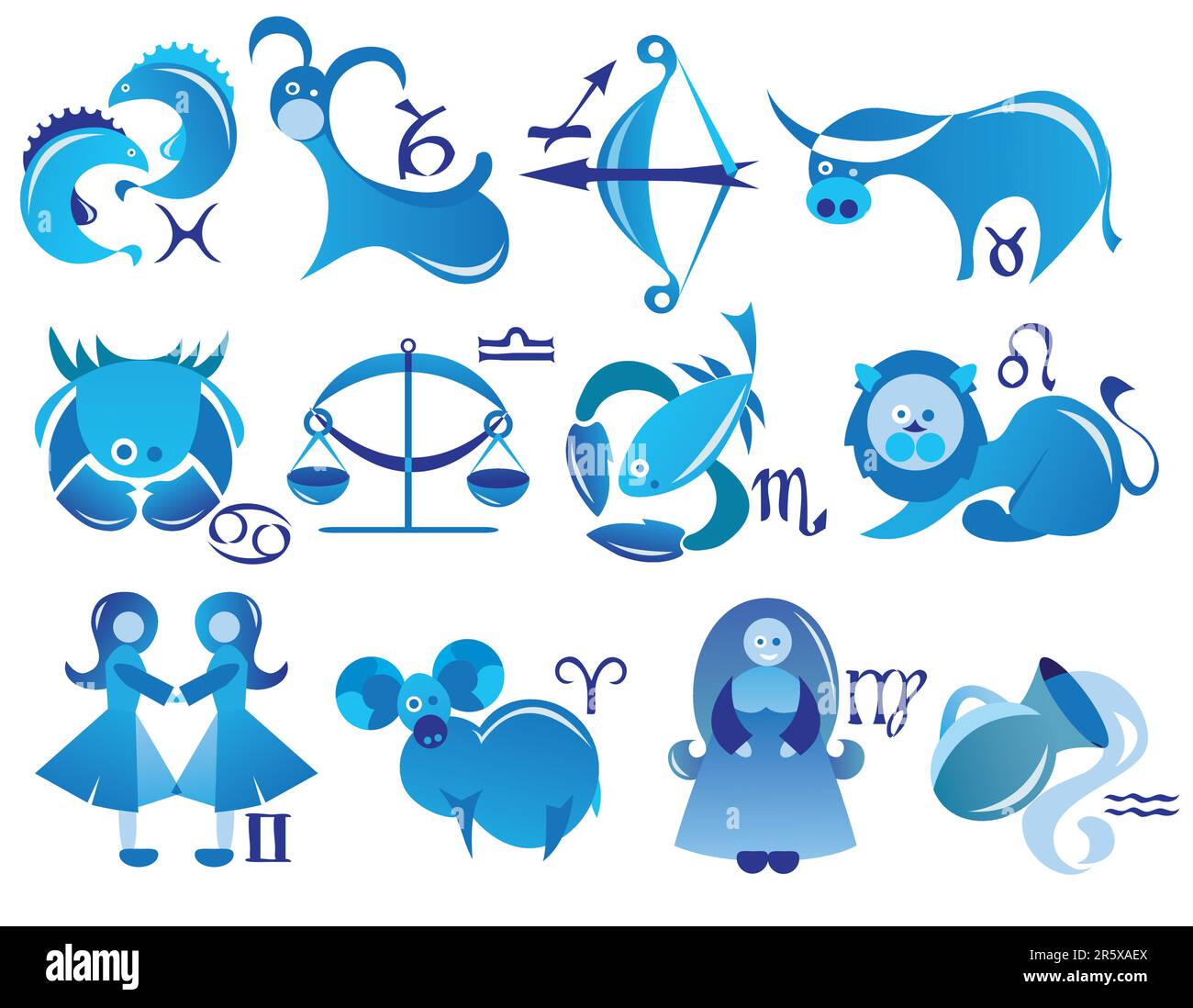 illustration icons of zodiac Stock Vector Image & Art - Alamy