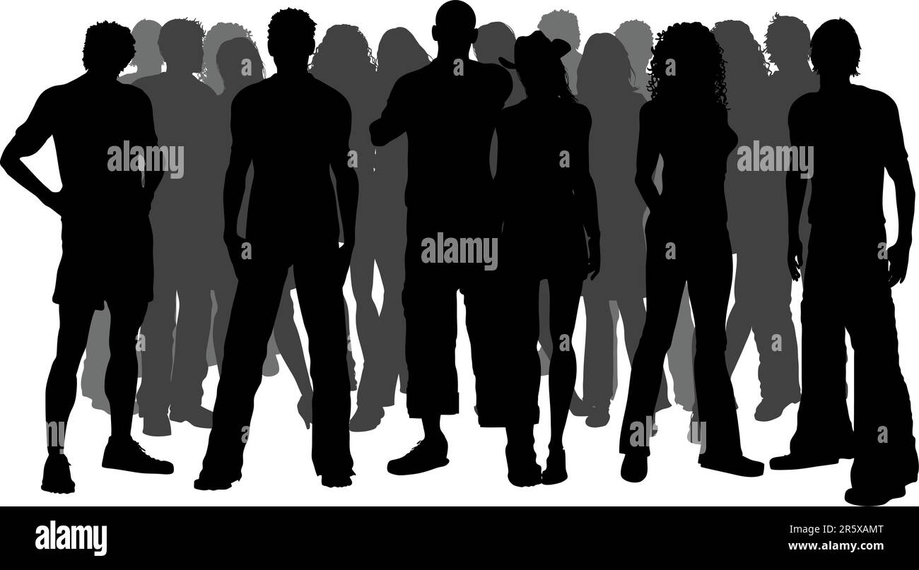 Double crowd Black and White Stock Photos & Images - Alamy