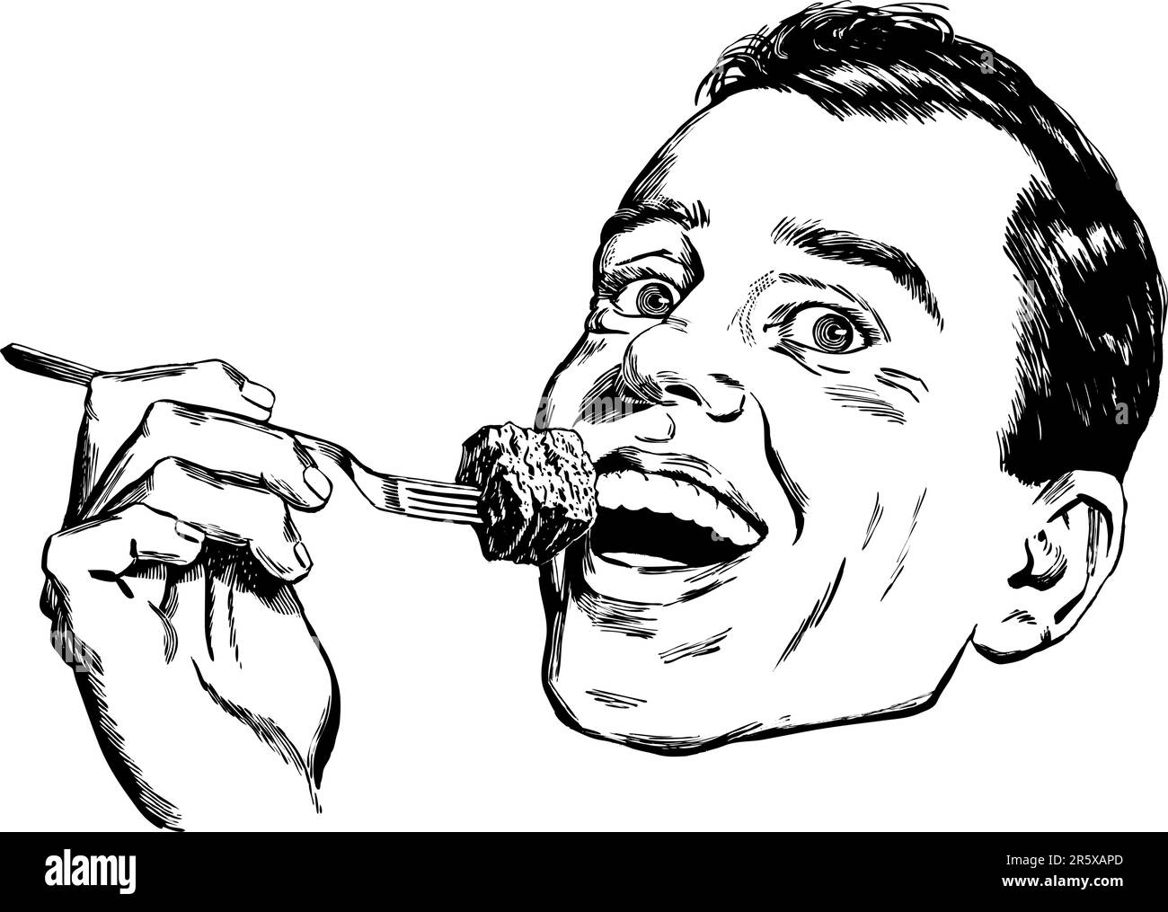 Taking a bite Stock Vector Images - Alamy