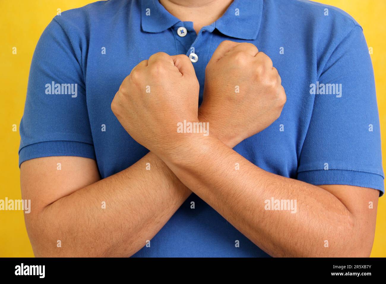 Hands of a Latino man makes sign language, expression and gesture ...