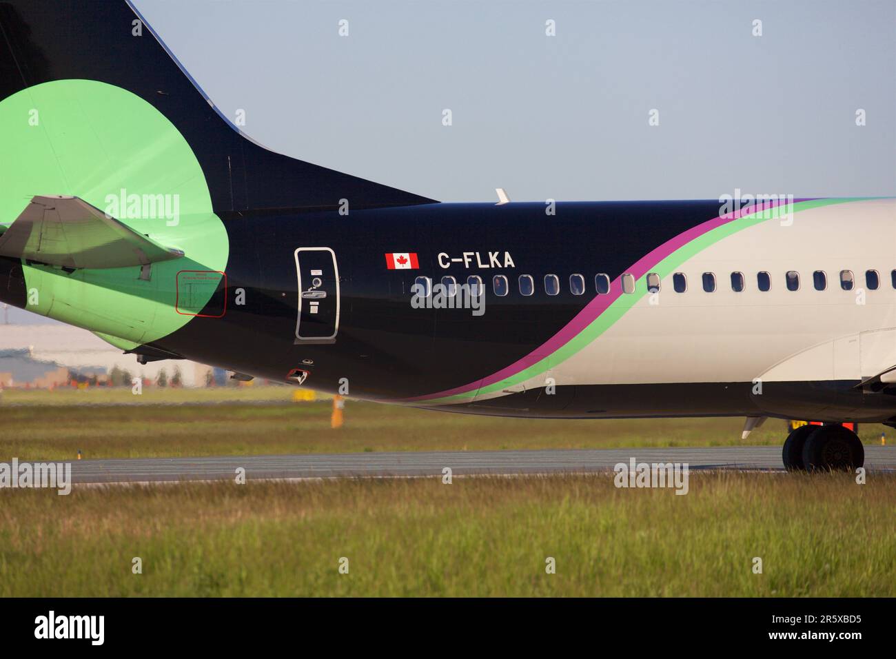 Flair Airlines, Boeing 737-Max, C-FLKA, Taxiing to Runway 06L at ...