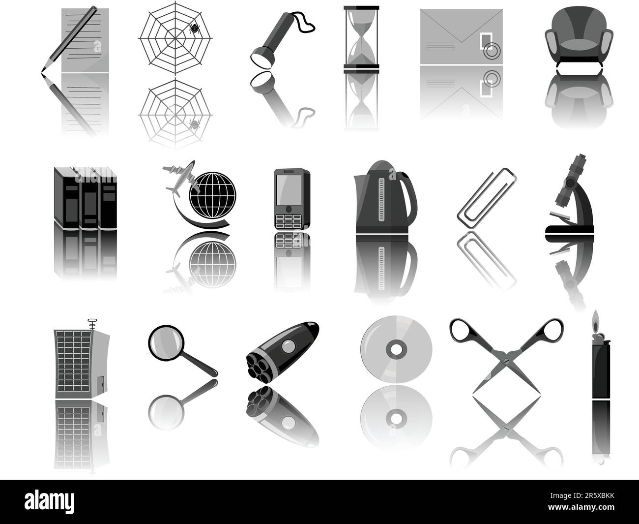 Paperclip icons design Stock Vector Images - Alamy