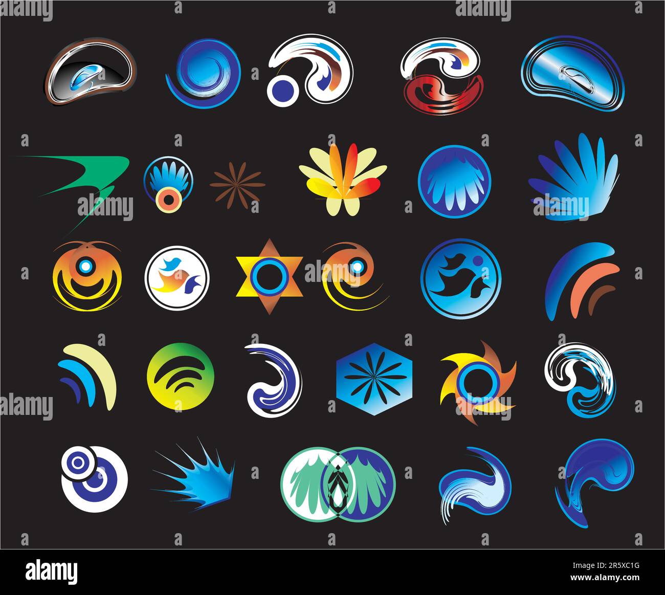 Set of Corporate identity icons or design elements Stock Vector Image ...