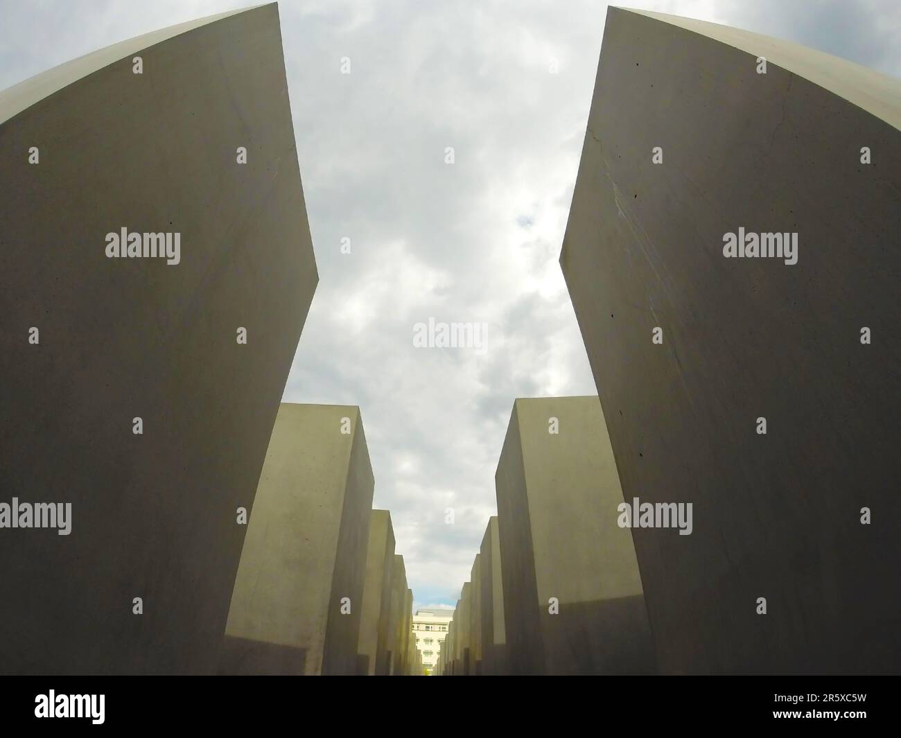 Architectural monument of large concrete blocks placed one next to the ...