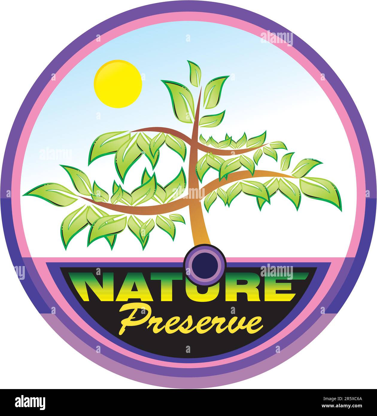 Tree emblem hi-res stock photography and images - Alamy