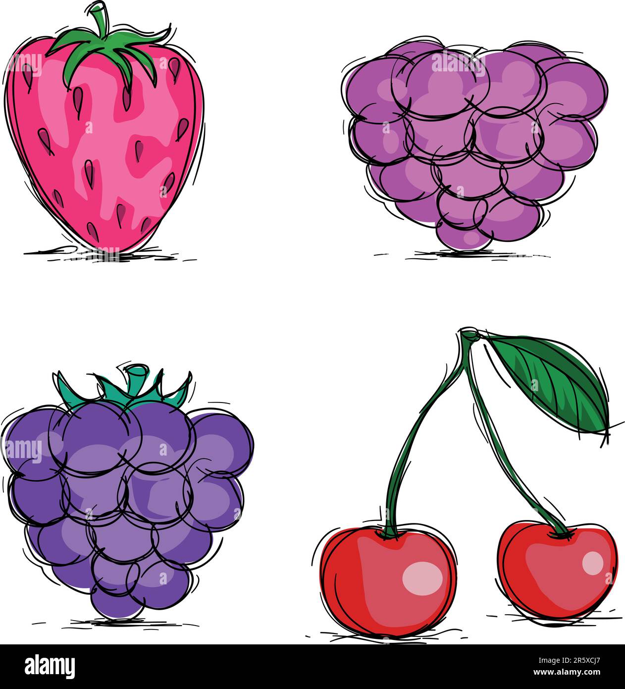 Four berry icons, vector illustration Stock Vector Image & Art - Alamy