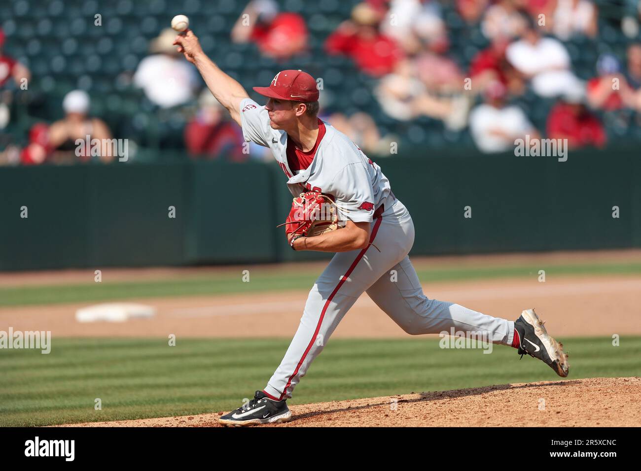 June 5, 2023: Razorback pitcher Christian Foutch #46 releases a pitch ...