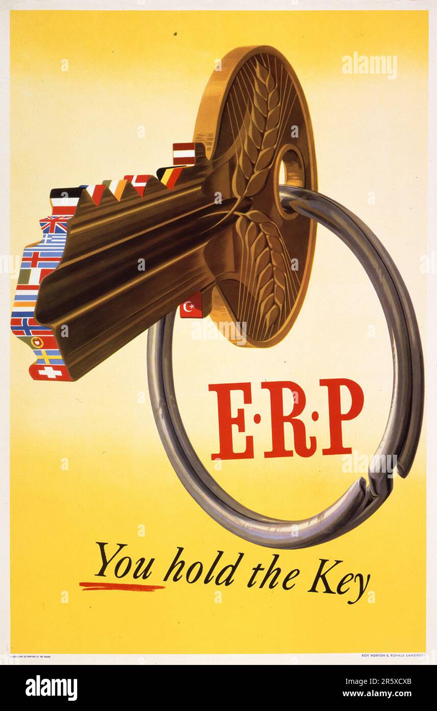 A 1950 poster promoting the European Recovery Plan (usually called The ...