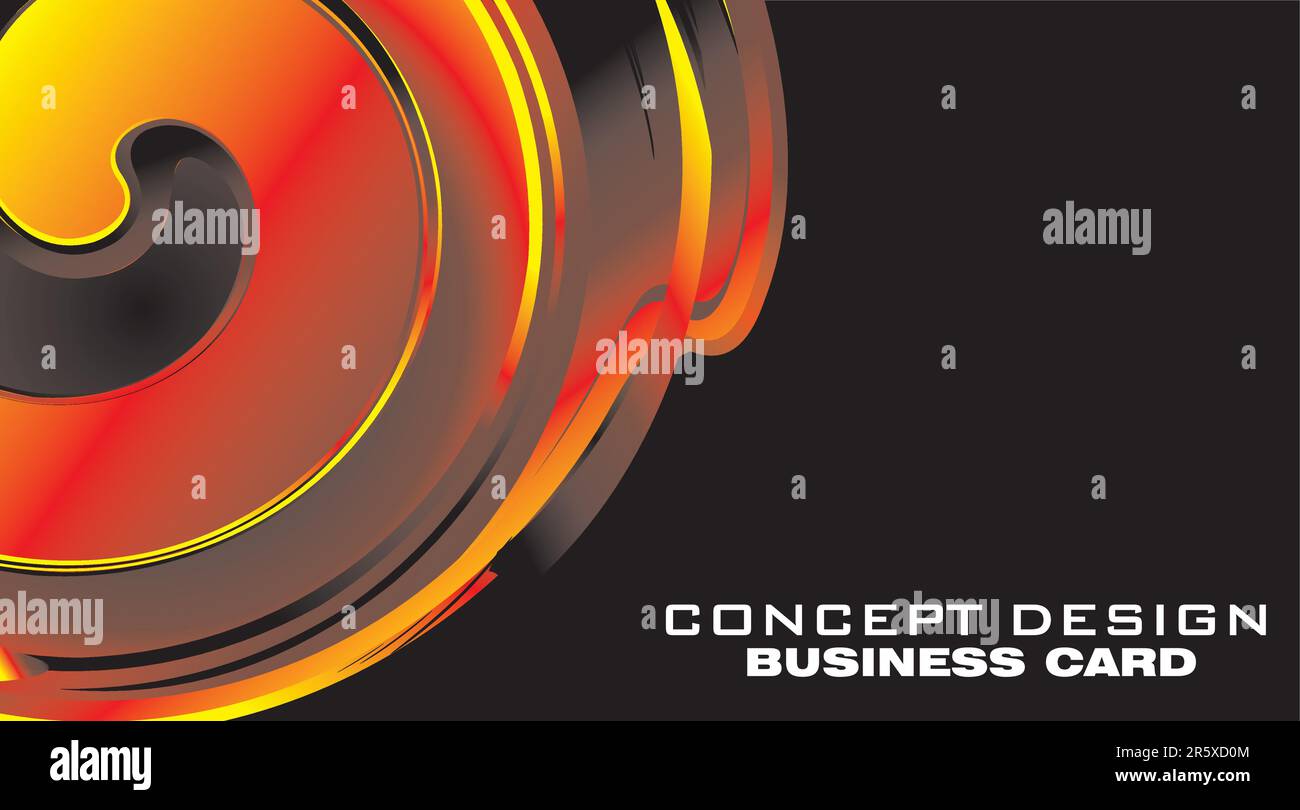 Abstract Spiral of fire concept business card background Stock Vector ...