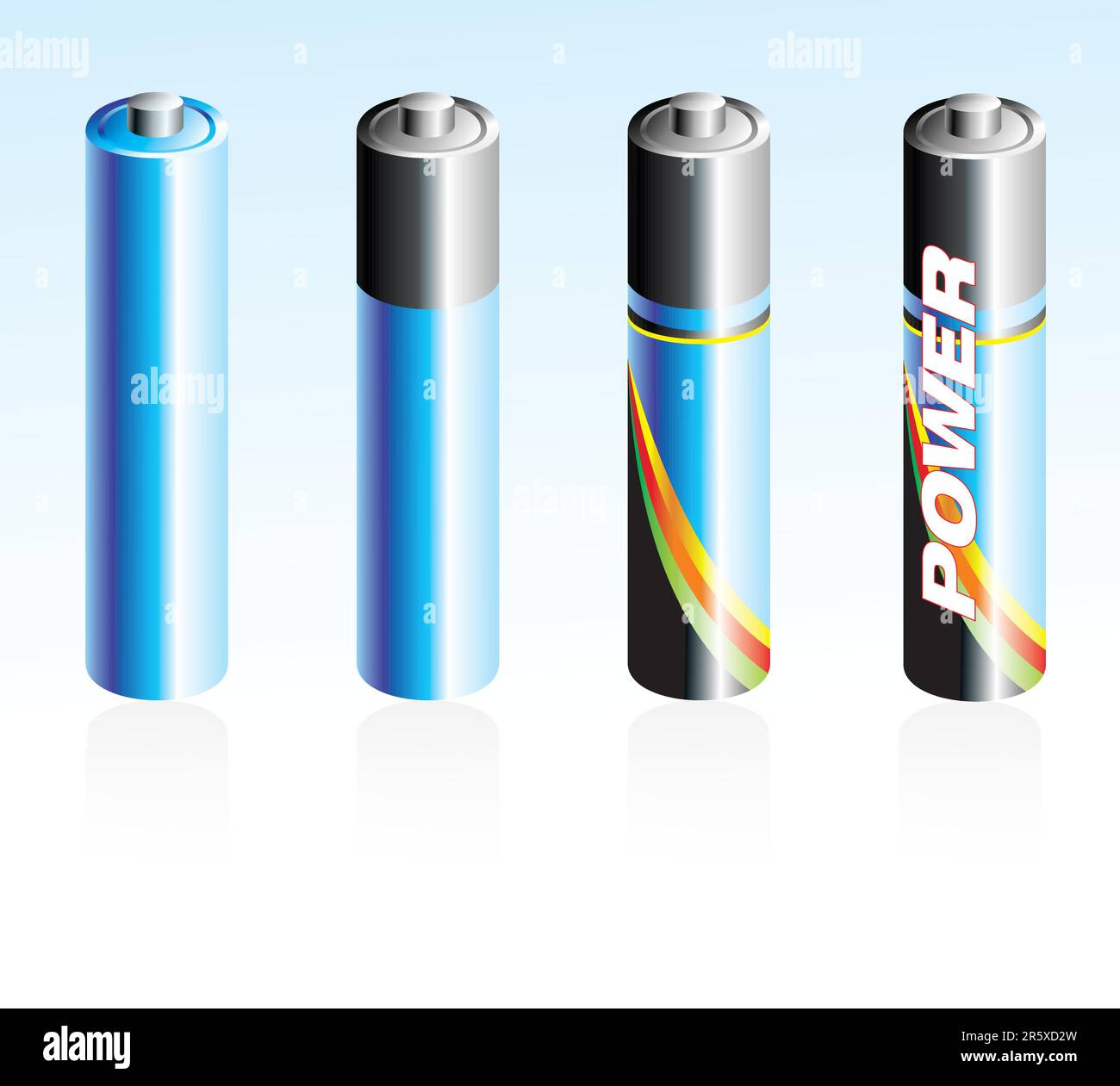 High detailed Battery glossy style icons Stock Vector Image & Art - Alamy