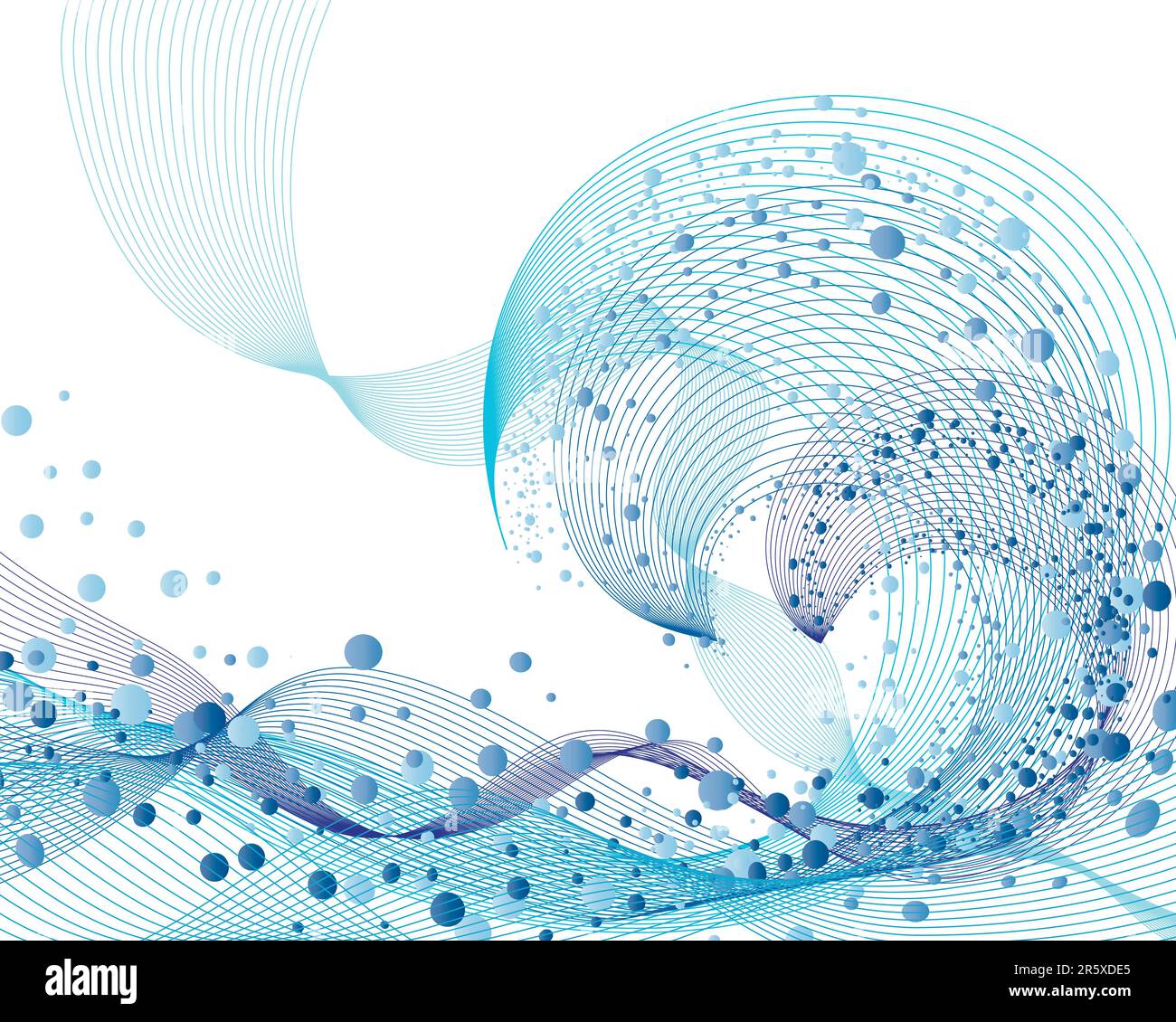 Abstract water vector background with bubbles of air Stock Vector Image ...