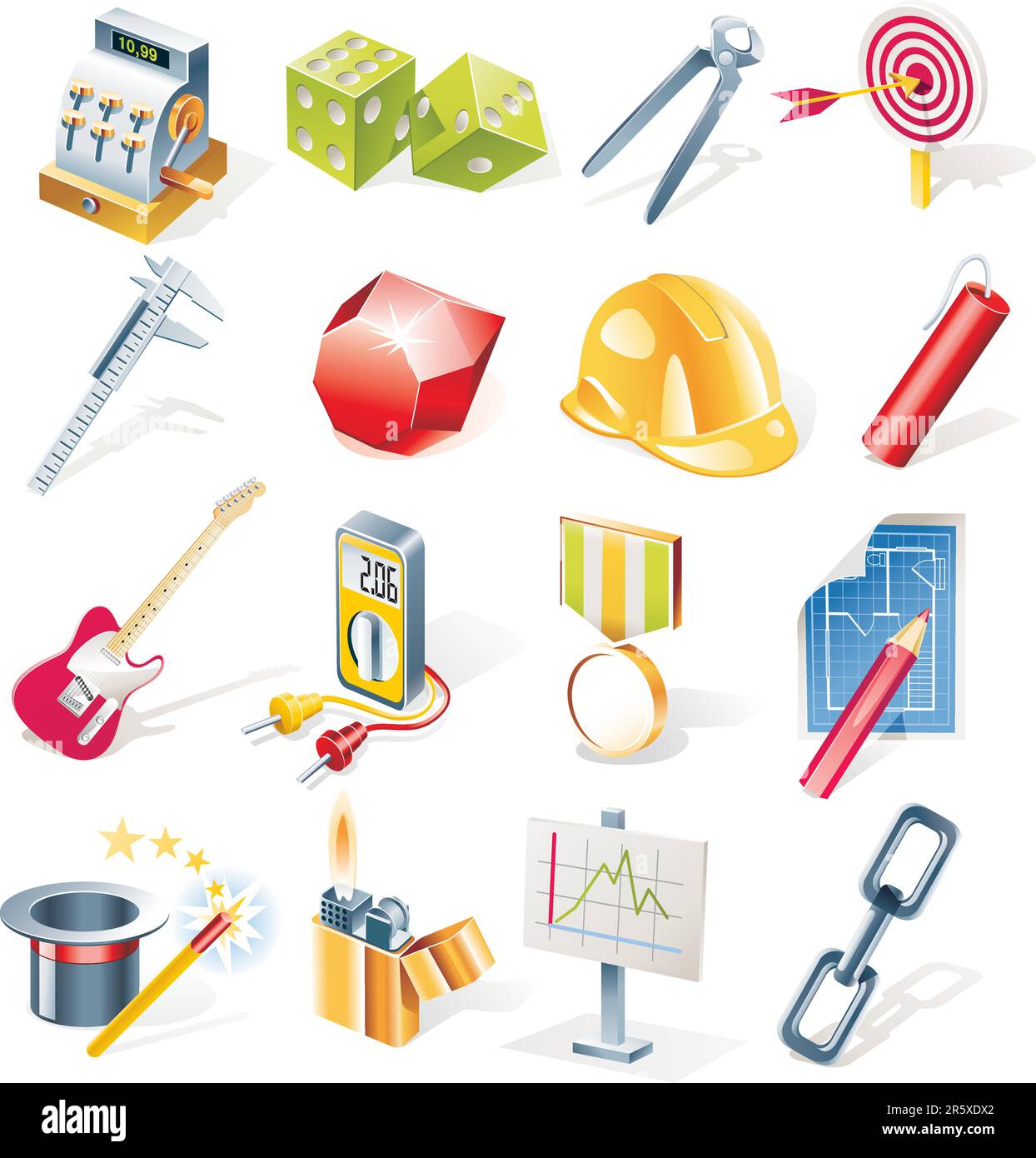 Set of colorful and bright icons Stock Vector Image & Art - Alamy