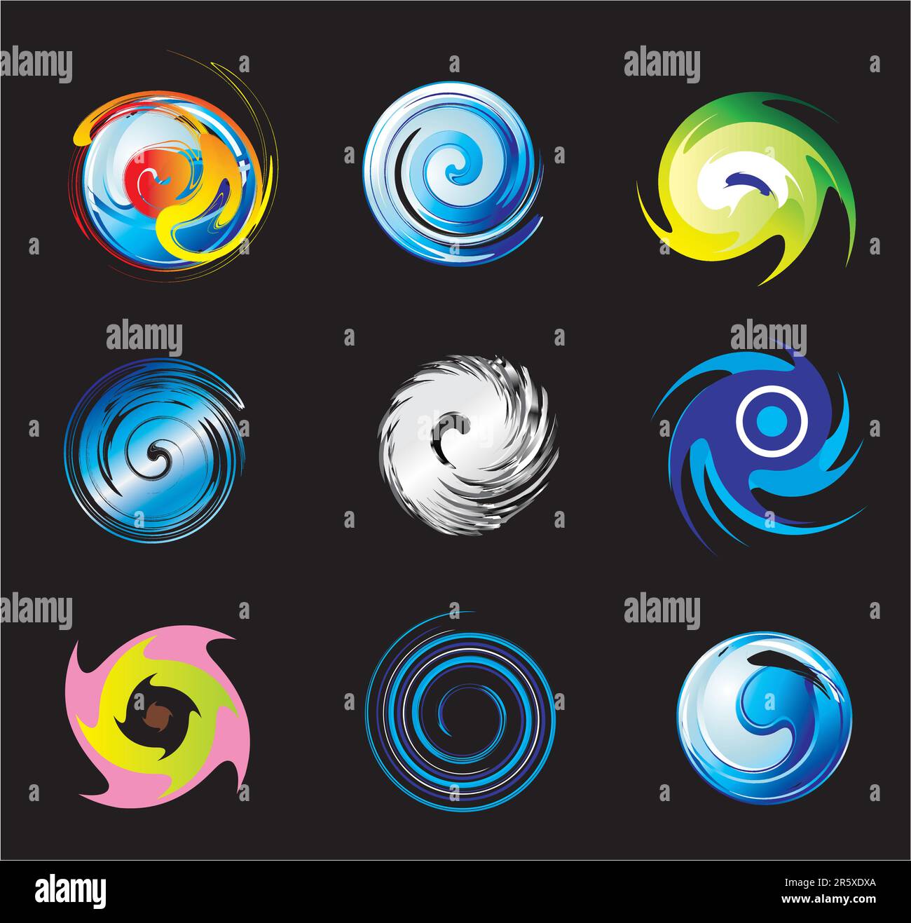 Set of Corporate identity icons or design elements Stock Vector Image ...