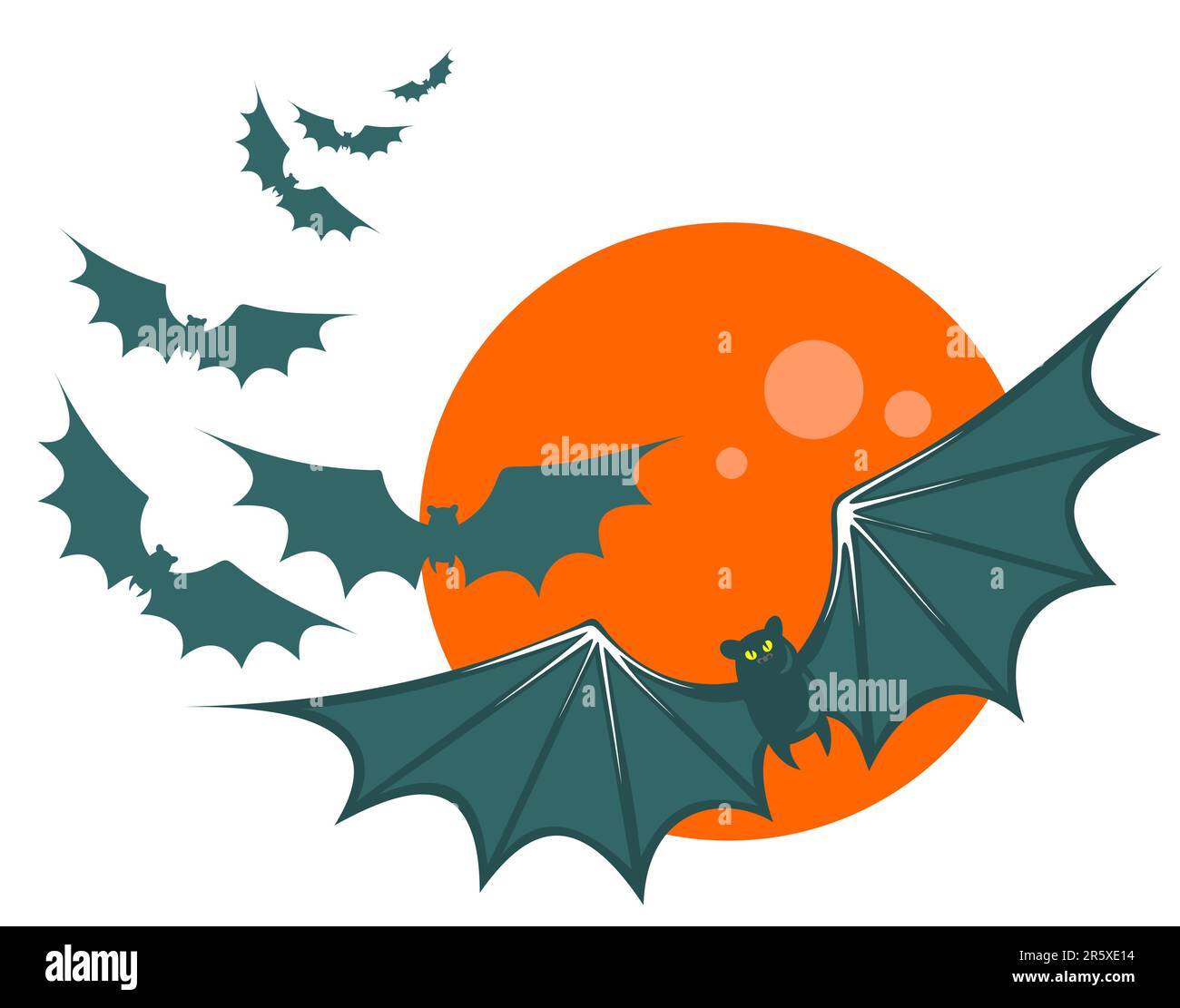 Halloween bats on gray Stock Vector Images - Alamy