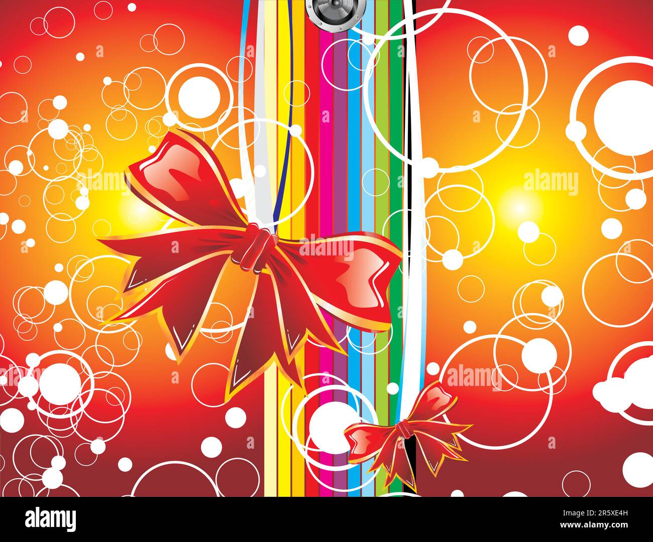 rainbow and ribbon gift box background Stock Vector Image & Art - Alamy