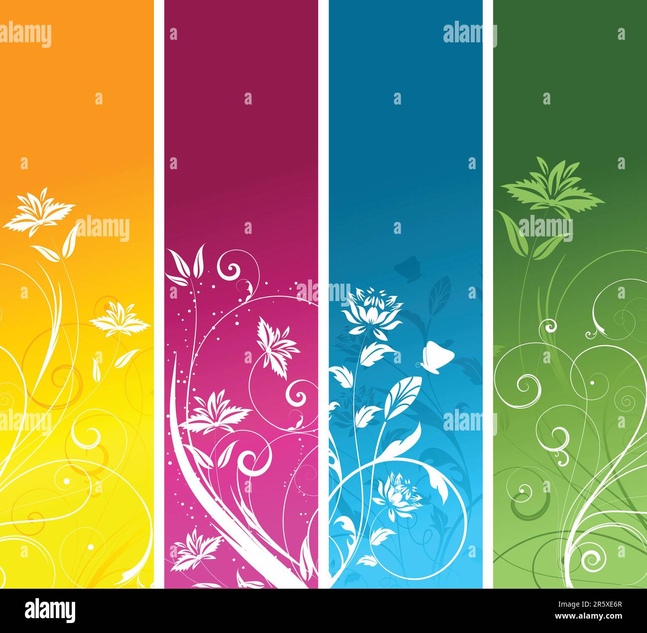 Floral border panel Stock Vector Images - Alamy