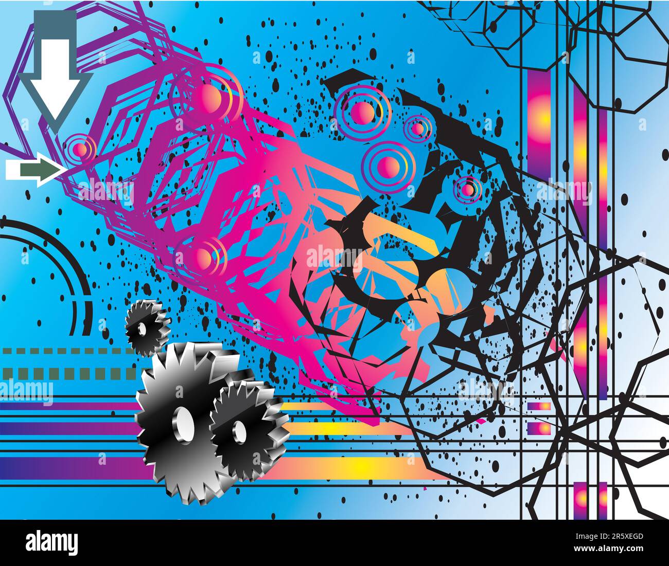 FAntasy art hi tech background Stock Vector Image & Art - Alamy