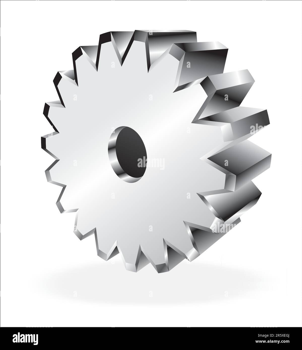 Chromed and reflective 3D gears isolated Stock Vector Image & Art - Alamy