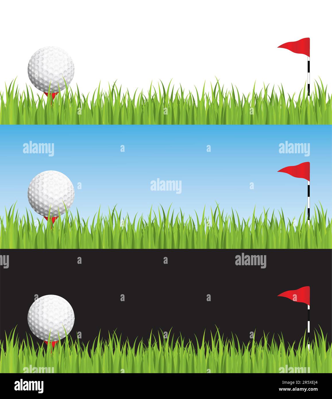Golf illustration with different backgrounds. Grouped and layered for ...