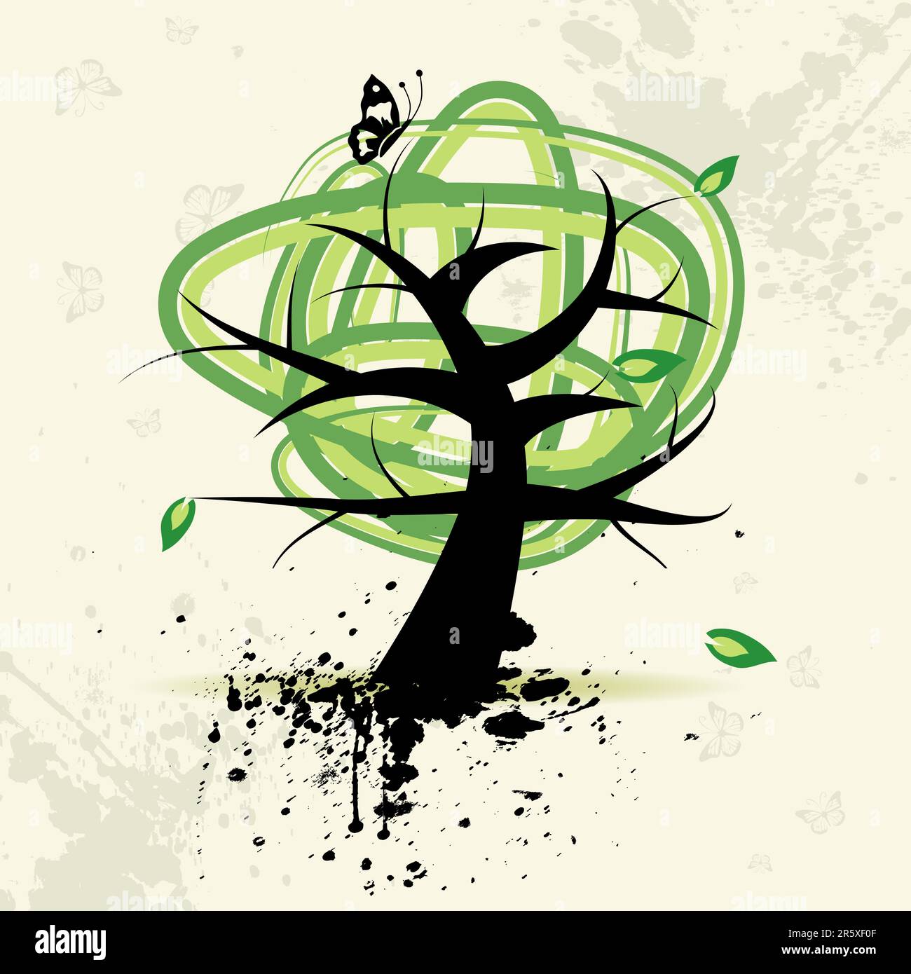 Tree root texture Stock Vector Images - Alamy