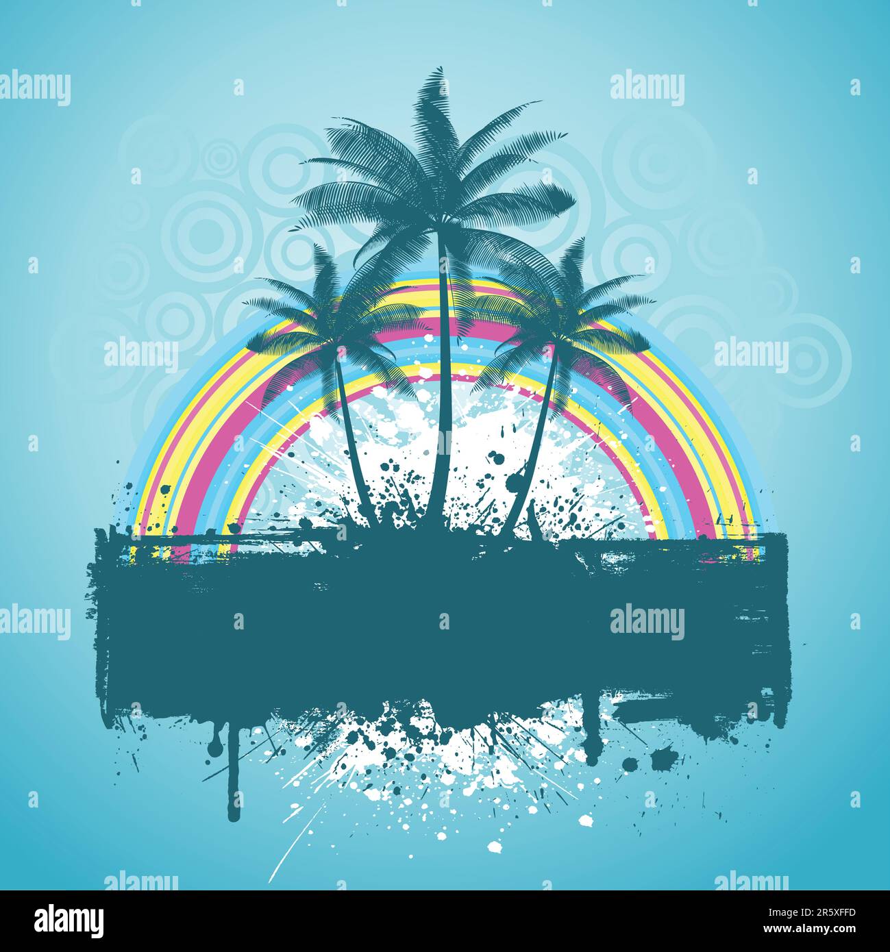 Rainbow on tree Stock Vector Images - Alamy