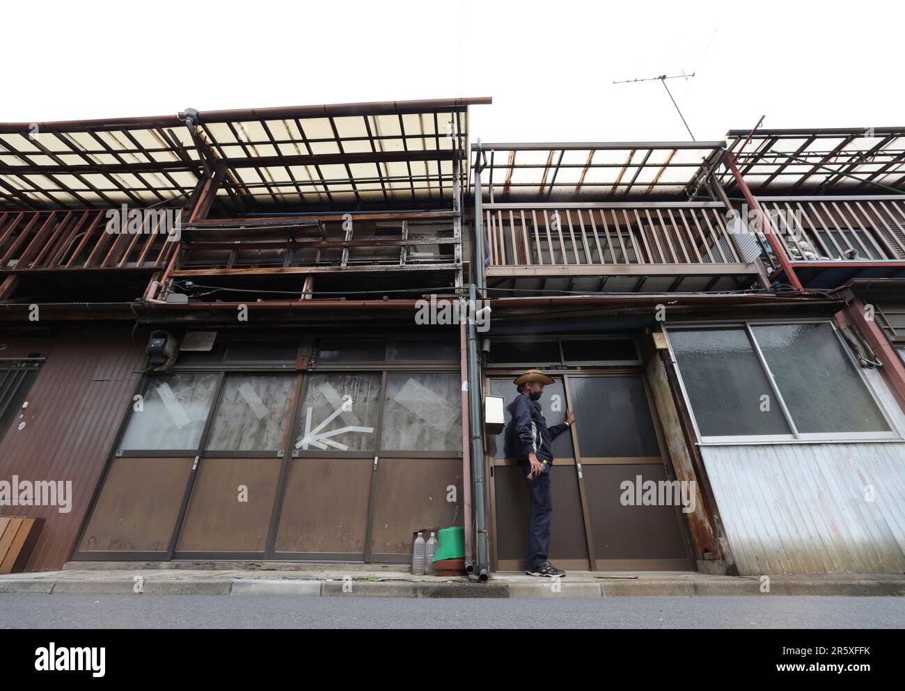 Nagaya, Japanese style row houses are pictured in Kyojima district in ...
