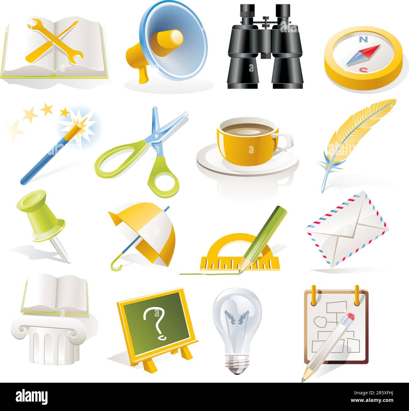 Set of colorful and bright icons Stock Vector Image & Art - Alamy