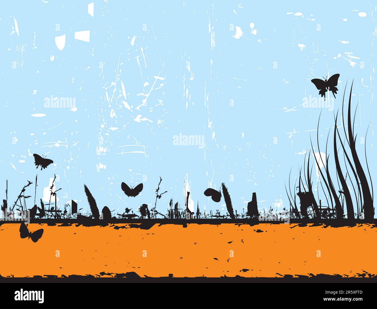 Grunge banner background. Grouped and layered for easy editing Stock ...