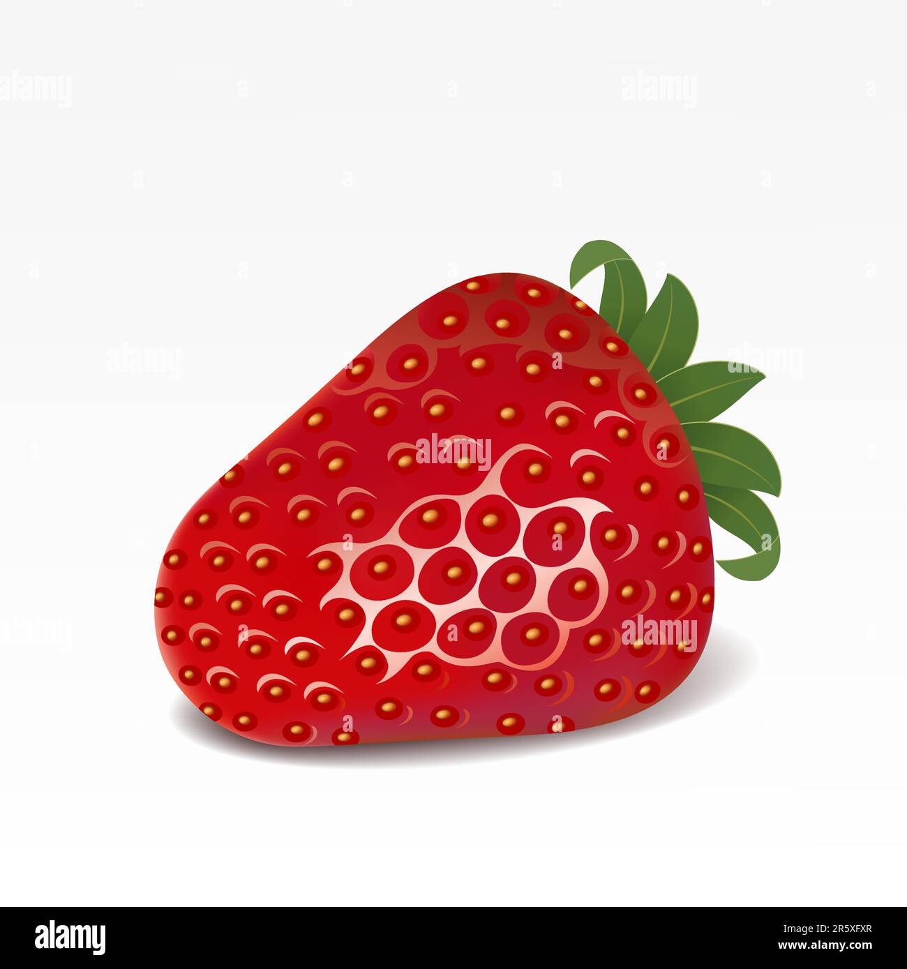 Strawberry on a white background Stock Vector Image & Art - Alamy
