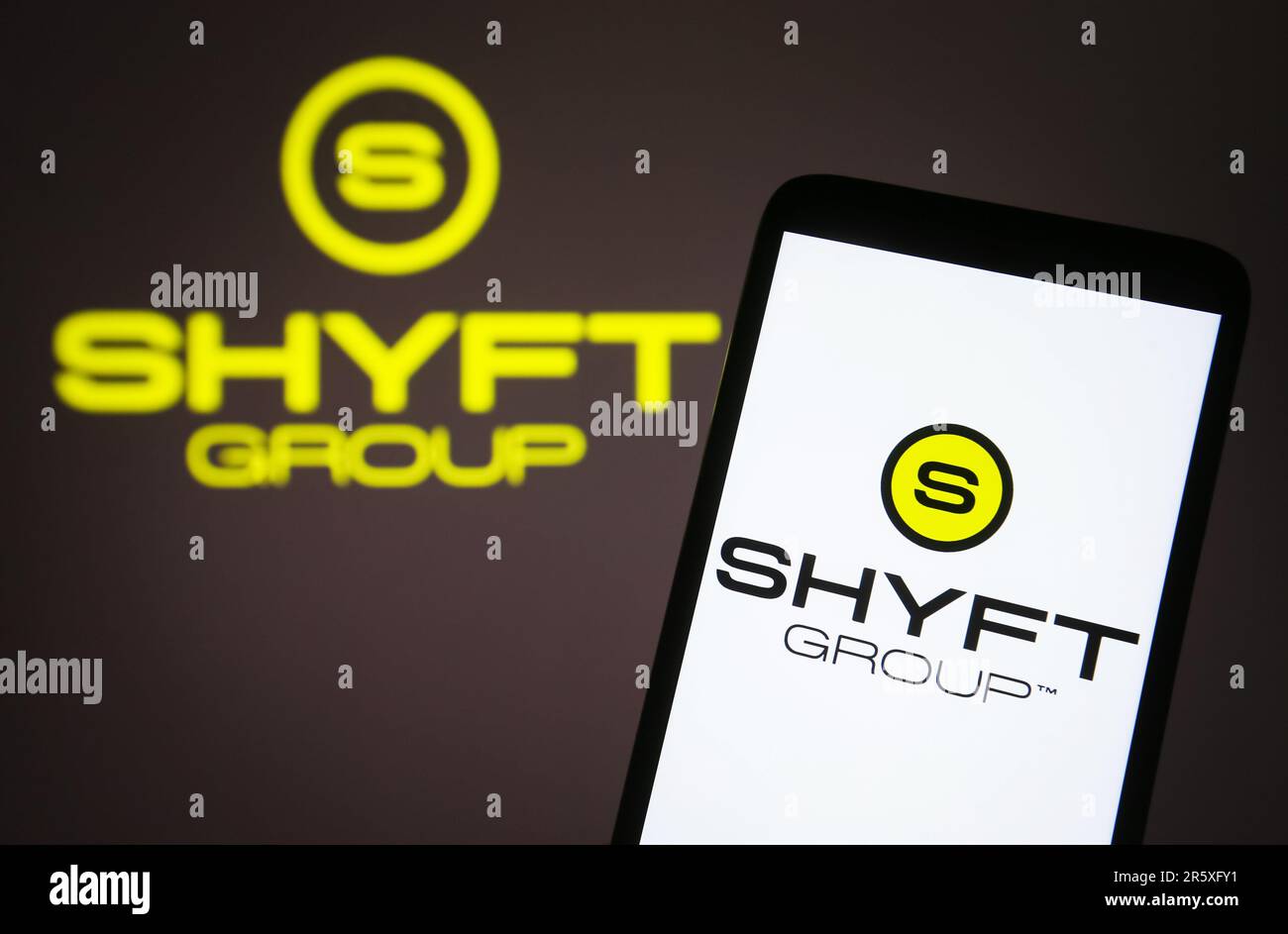 Ukraine. 06th June, 2023. In this photo illustration, The Shyft Group ...